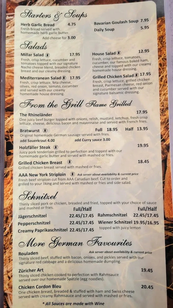 Ralph's German Restaurant And Café, Winkler | Speisekarte, Fotos ...