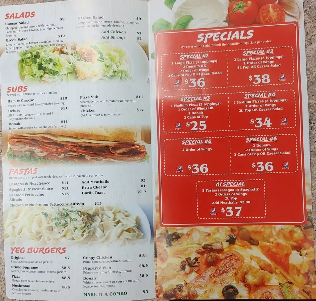 Primo Pizza & Donair, Gibbons | Speisekarte, Fotos, Bewertungen ...
