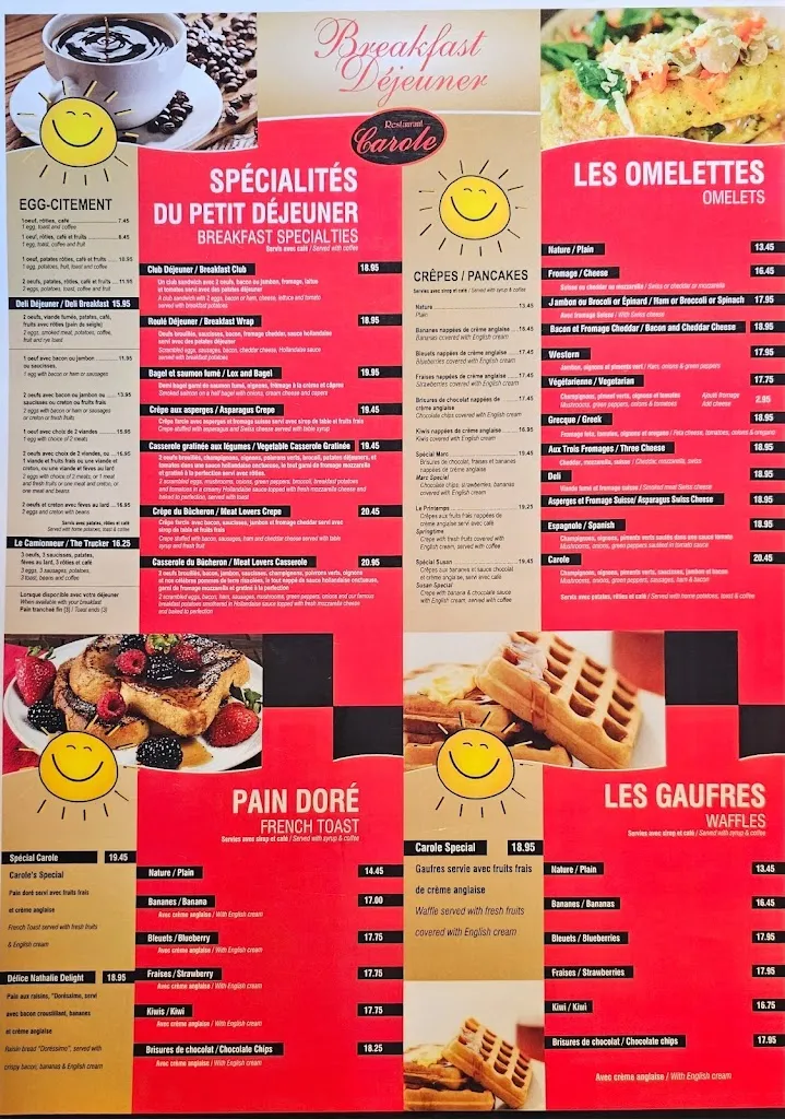 Carole's Restaurant Hawkesbury, Hawkesbury | Menu, Photos, Avis ...