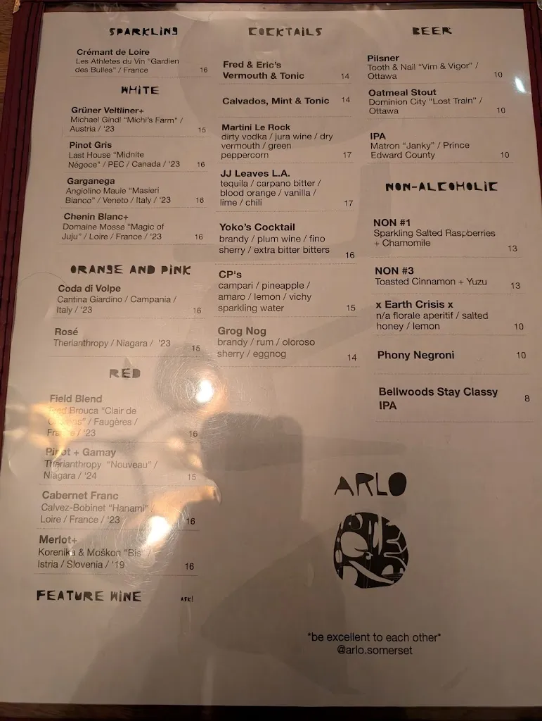 Arlo Wine & Restaurant, Ottawa | Menu, Foto, Recensioni e Prenotazione