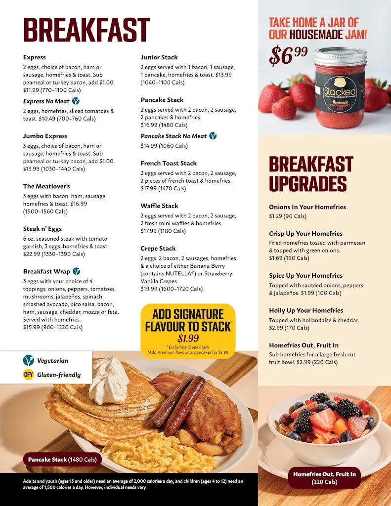 Stacked Pancake & Breakfast House, Parry Sound District | Menu, Foto ...