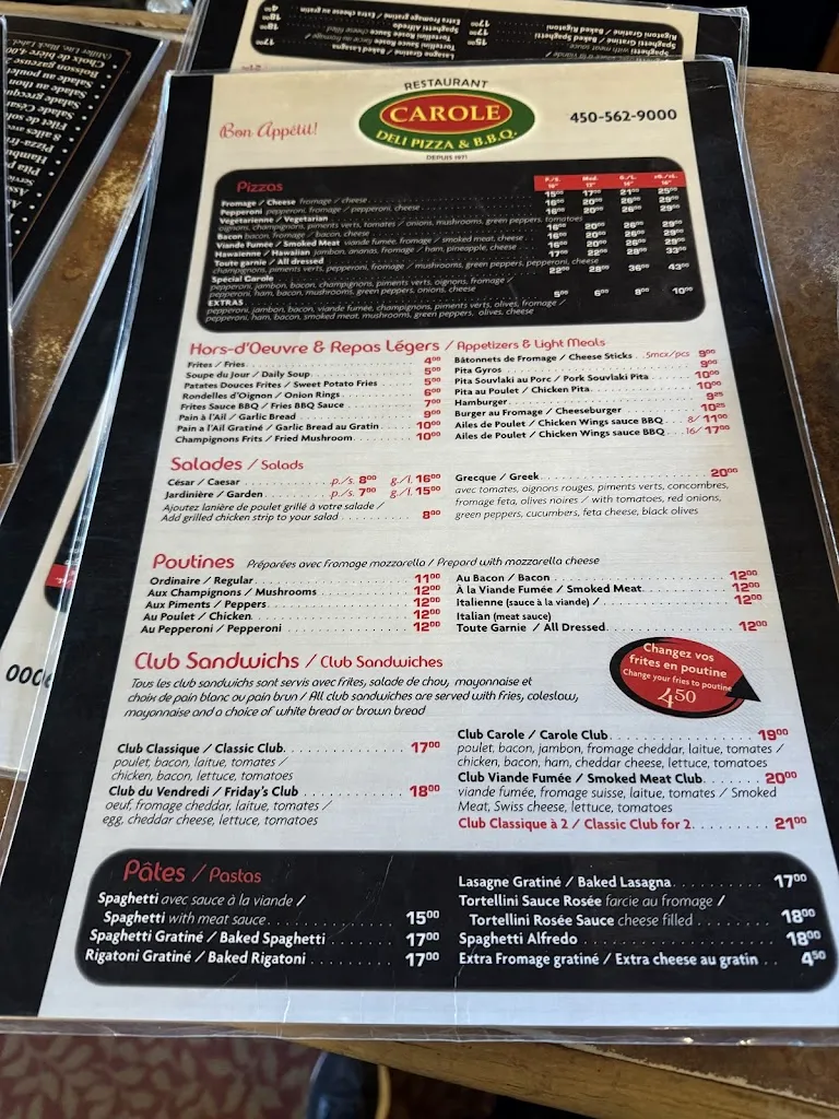 Restaurant Carole, Lachute | Menu, Photos, Avis & Réservation