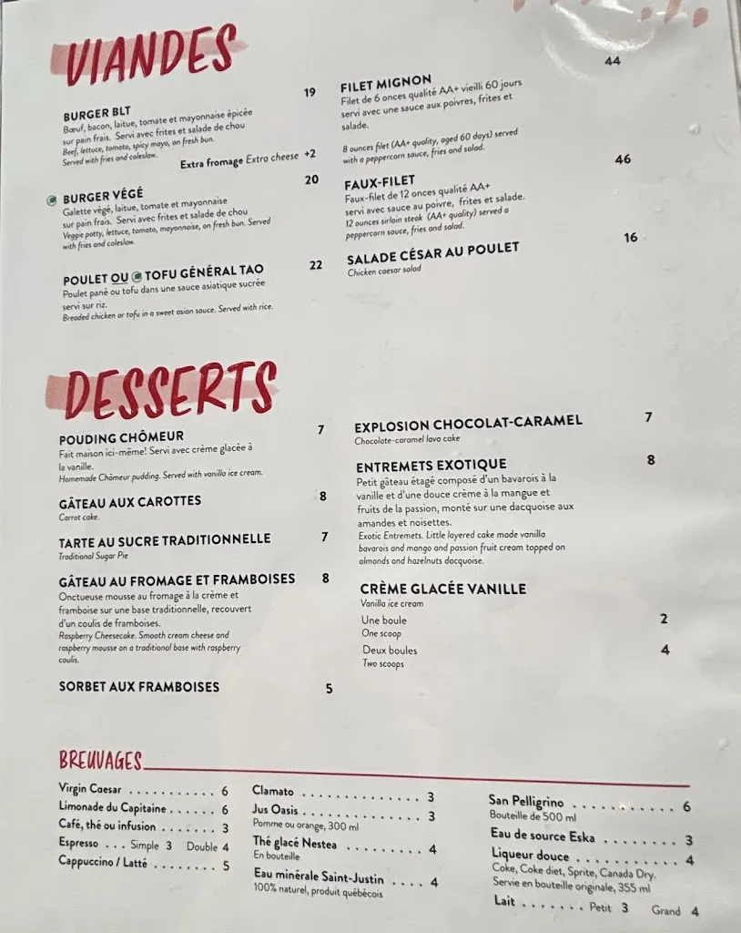 Capitaine Homard, Mont-Joli | Menú, Fotos, Reseñas y Reserva