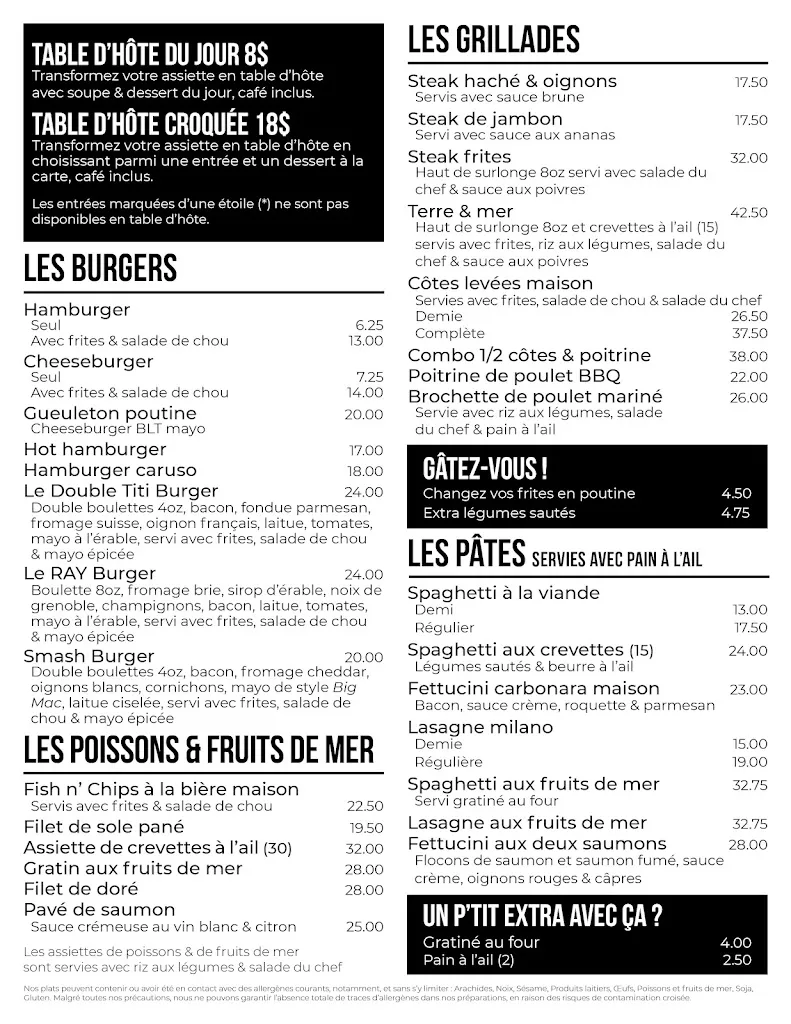 Restaurant La Croquée, Saint-Raymond | Menu, Photos, Avis & Réservation
