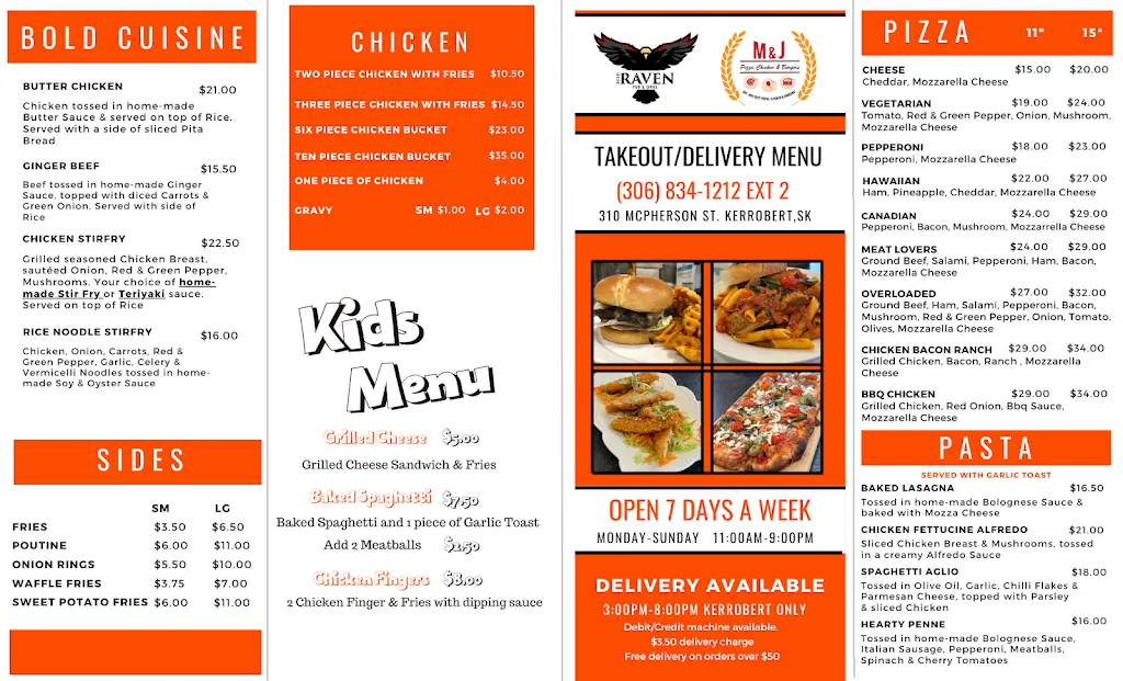 M&J Pizza, Chicken and Burgers by Golden Prairie Lodge, Kerrobert ...