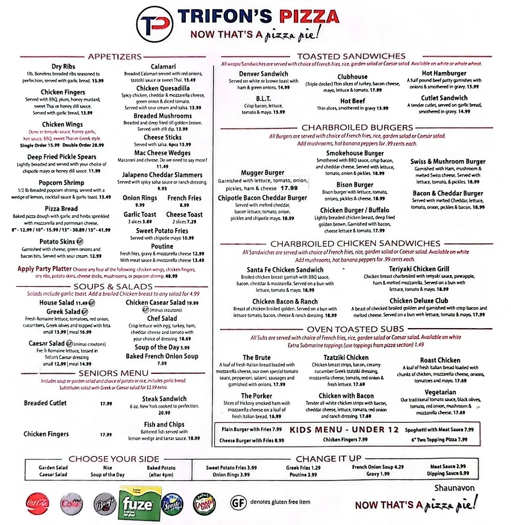 Trifon's pizza, Shaunavon | Menú, Fotos, Reseñas y Reserva