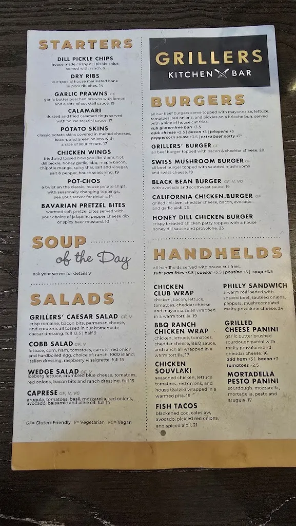Grillers Kitchen & Bar, Rocky Mountain House | Menu, Photos, Avis ...